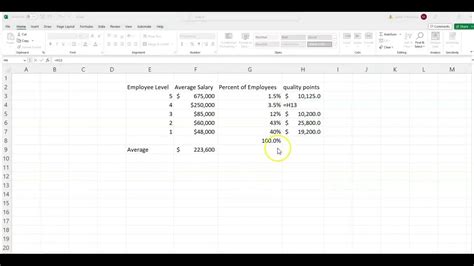 Calculating Weighted Averages Using Excel Youtube