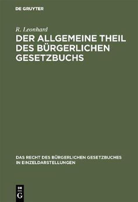 Recht Des B Rgerlichen Gesetzbuches In Einzeldarstellungen Der