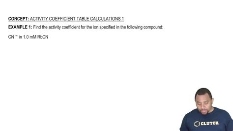 Calculate The Activity Coefficient Of H Using The Extended Debye