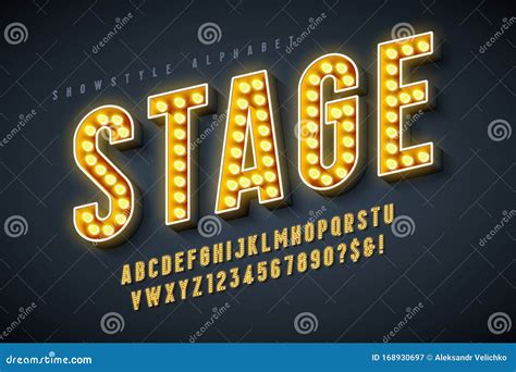 复古电影字体设计、歌舞表演、led灯字母 向量例证 插画 包括有 标签 要素 装饰 导致 会议室 168930697
