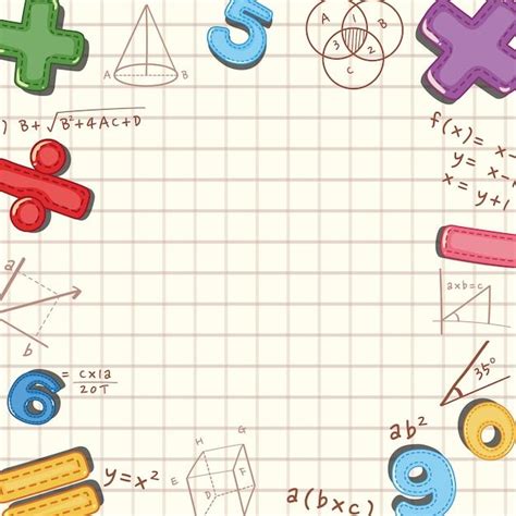 Plantilla matemática en blanco con eleme Premium Vector Freepik