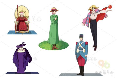 动画电影 哈尔的移动城堡简笔画素材图片 素材图片简笔画