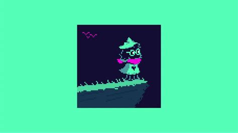 Caption Pixel Representation Of Ralsei From Deltarune Wallpaper