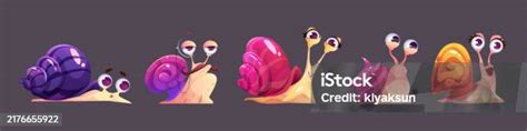 Cute Snail Characters Set Stock Illustration Download Image Now