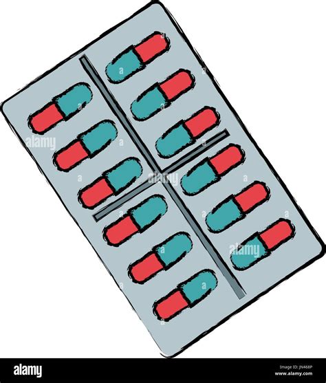 Tablet Antibiotic Vitamin Capsule Packaging For The Medicine Stock