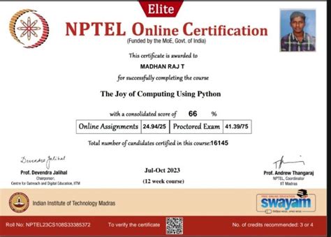 Python Nptel Swayam Pythonprogramming Pythoncourse Madhan Raj
