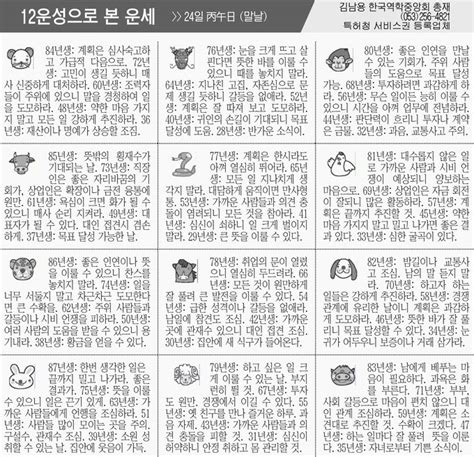 12운성으로 본 오늘의 운세 24일 丙午日 말날 오늘의 띠별 운세 생년월일운세 영남일보 사람과 지역의