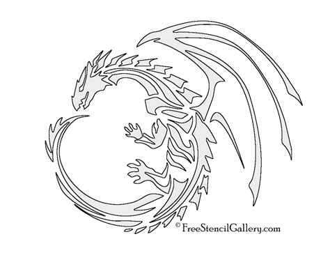Printable Dragon Stencil