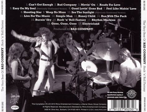 Bad Company Rock N Roll Fantasy The Very Best Of Bad Company New