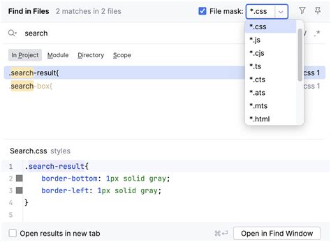Search For A Target Within A Project Webstorm Documentation