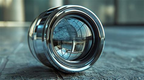 Premium Photo A Glass Object That Has A Reflection Of A Building In It