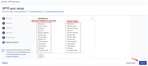 sftp syncs sftp web upload feature with field mapping