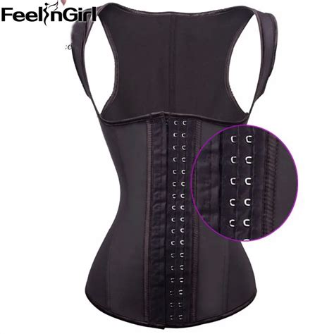New Black Latex Corset Body Shaper Cotton Steel Boned Corset Latex