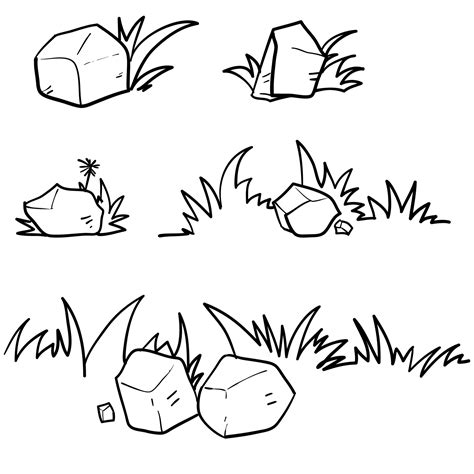 Doodle Grass Illustration Collection Handdrawn Style 6787562 Vector Art