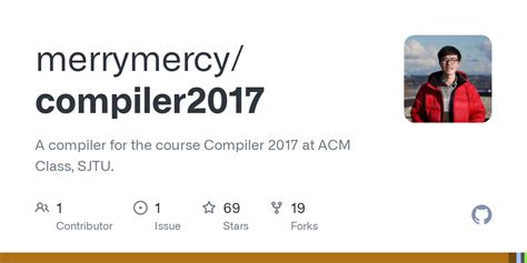 Github Merrymercycompiler2017 A Compiler For The Course Compiler