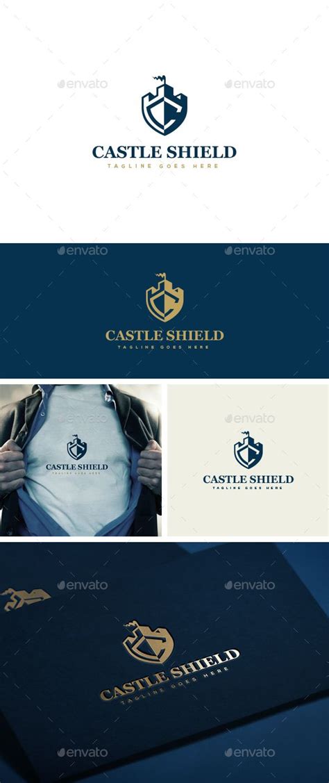 Elegant Castle Shield Logo Design