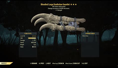 Buy Bloodied Deathclaw Gauntlet 4 In Fallout 76 Items Offer 2433420200