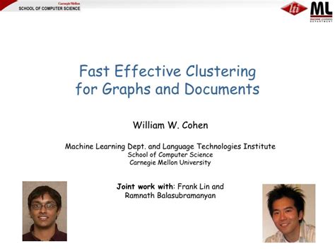 Ppt Fast Effective Clustering For Graphs And Documents Powerpoint