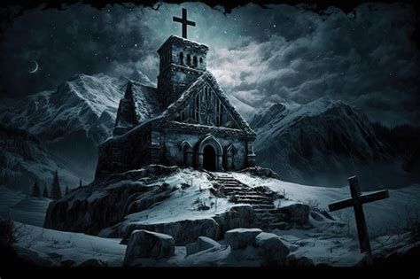 Premium Ai Image Mount Freezes Over After A Stormy Night