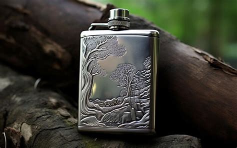 Premium Ai Image The Stories Within A Silver Pocket Flask