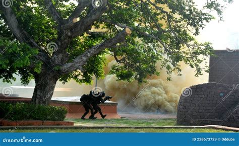 Nsg Commandos Anti Terror Mock Drill In Bhopal Editorial Stock Image