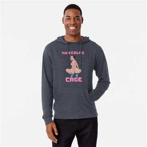 Thiccolas Cage Dummy Thicc Nicolas Cage Meme Lightweight Hoodie For
