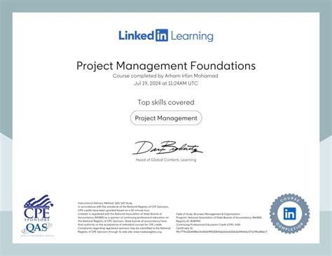 arham irfan mohamad on linkedin certificate of completion