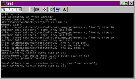 MemLeakCheck Detect Memory Leaks Robert Inventor S Software