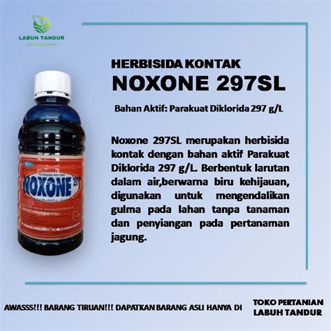 Jual Herbisida Kontak Noxone 297 SL 1 Liter Obat Pembasmi Rumput Liar
