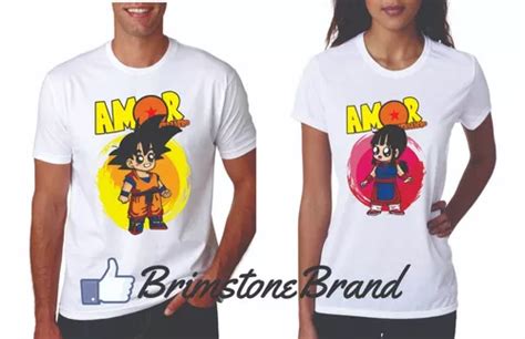 Playeras Pareja Novios Goku Milk Chichi Dragon Ball 3 En Venta En