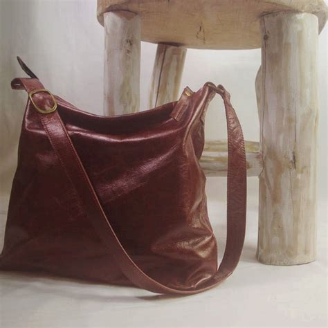 Burgundy Leather Bag Etsy