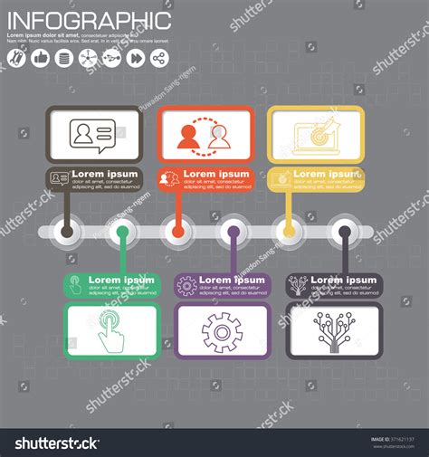 Timeline Infographics Design Template Process Diagram Stock Vector Royalty Free