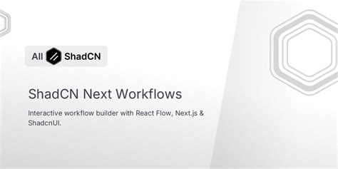 Shadcn Workflows All Shadcn