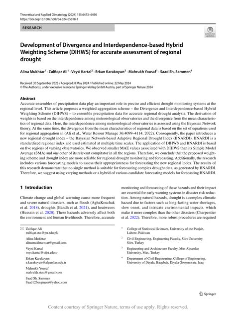 Development Of Divergence And Interdependence Based Hybrid Weighting Scheme Dihws For Accurate
