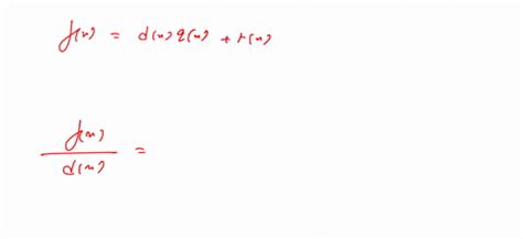 SOLVED Two Forms Of The Division Algorithm Are Shown Below Identify