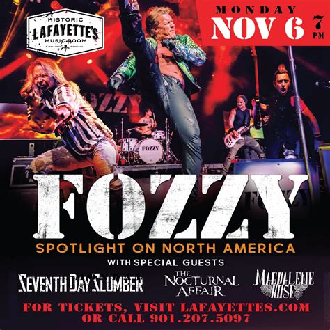 Fozzy With Seventh Day Slumber The Nocturnal Affair And Magdalene Rose Choose901