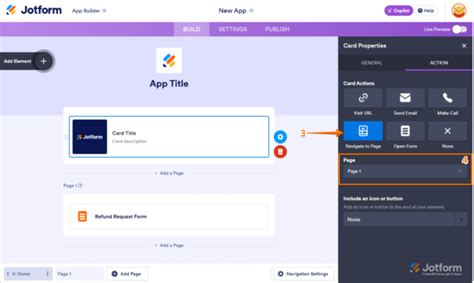 How To Use Actions In Jotform App Builder