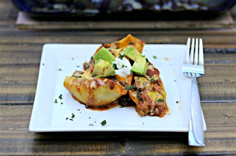 Enchilada Stuffed Shells Sweet Beginnings Blog