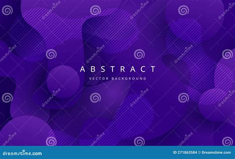 Abstract Dark Purple Liquid Color Gradient Wavy Geometric Fluid Shape Background Stock Vector