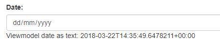 Bind Bootstrap Datepicker With Knockout Js Viewmodel ASP NET Core Stack Overflow