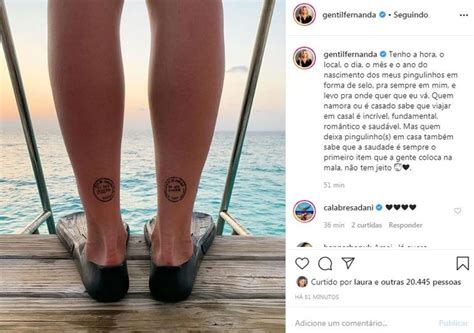 Fernanda Gentil Exibe Tatuagem Que Fez Para Os Filhos Pra Sempre Em