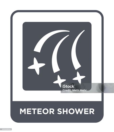 流星雨圖示向量在白色背景 流星雨新潮的圖示從天文學收藏向量圖形及更多流星雨圖片 流星雨 Space And Astronomy 低