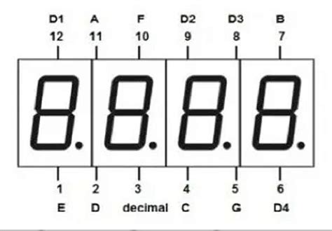 Display 7 Segmentos C4 Dígitos Anodo Comum Modhs410561k A32 Acepic
