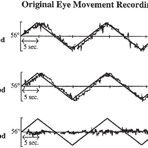 Horizontal Eye Movement Recordings Of A Subject At Three Different