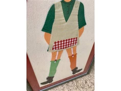 Pipi Longstocking Picture Collage Made Of Fabric In Picture Frame