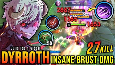 Dyrroth True Monster Insane Burst Damage ML Mobile Legends YouTube