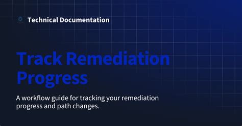 Track Remediation Progress Technical Documentation