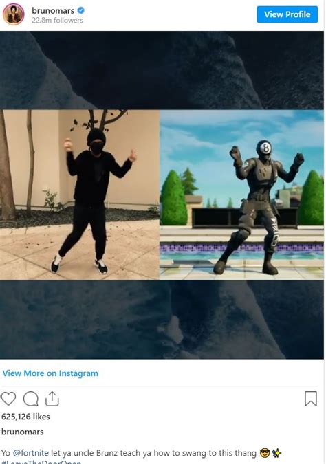 Bruno Mars Bringing Choreographed Dance Moves To Fortnite