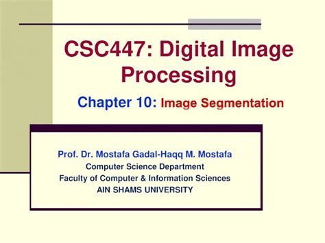 Pdf Digital Image Processing Image Segmentation Dokumentips
