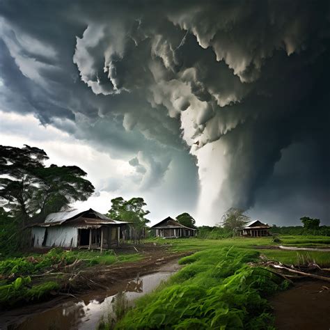 Tornado Tearing Through The Lush Greenery Of Assam By Bhagyashree
